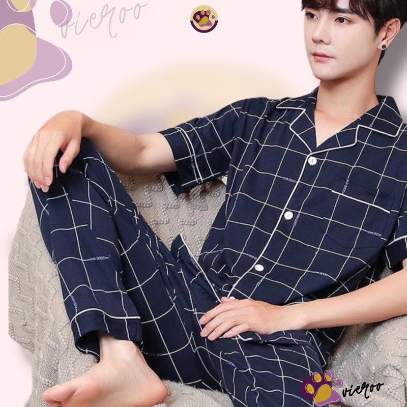 TRENDIANO Men’s Pantulog Milky Cotton 2024 Terno Pajama Sleepwear ...
