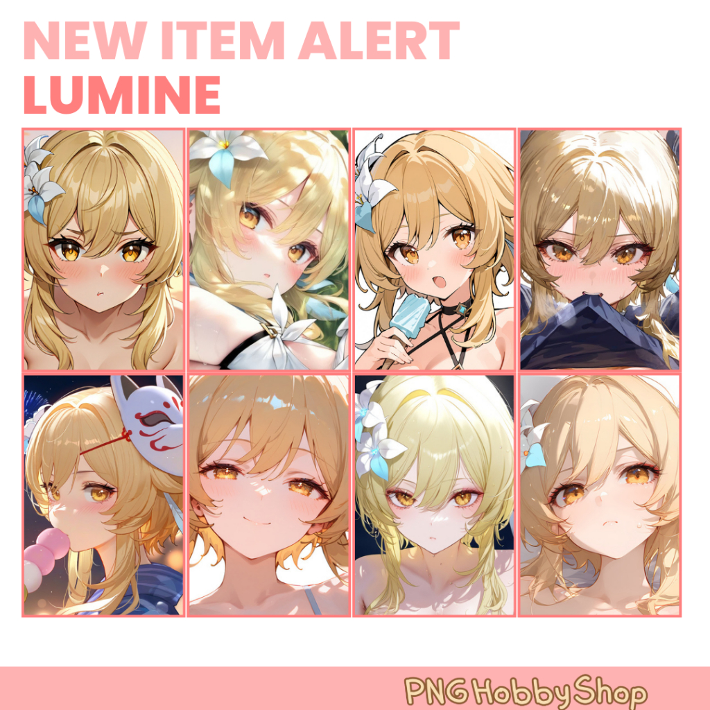 Lumine Genshin Impact Anime Photocard and Keychain - PNG Hobby Shop ...