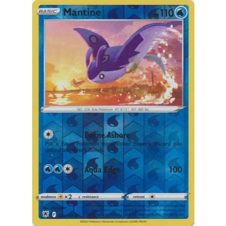 Pokemon TCG Mantine 034/189 2022 Sword & Shield Astral Radiance Trading ...