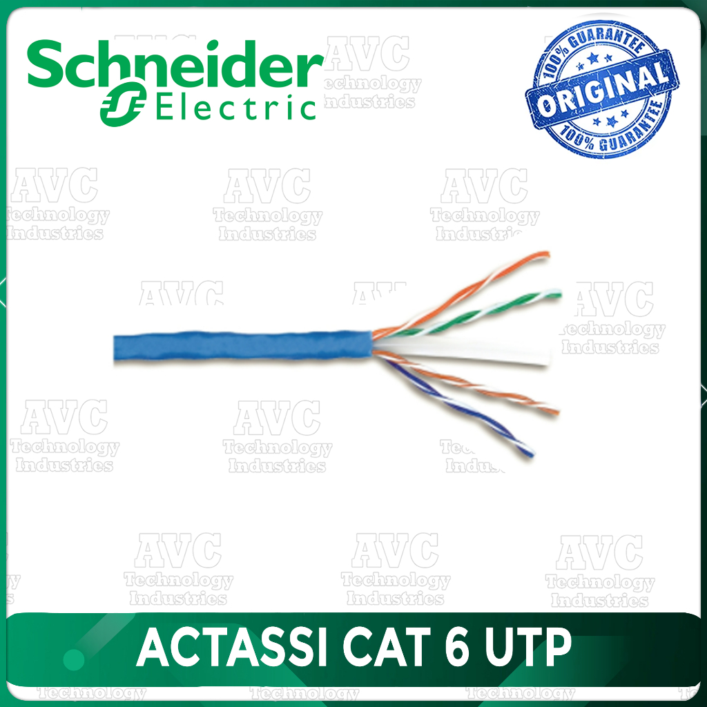 SCHNEIDER Actassi CAT 6 UTP Cable 305m Model ACT4P6UCM3RBBU (PER METER ...