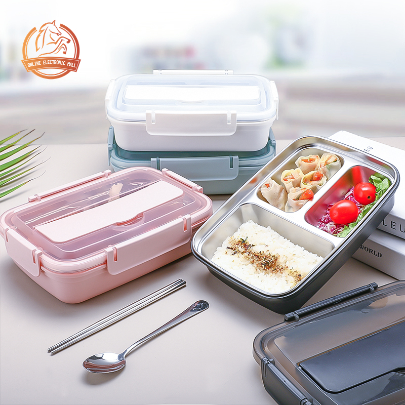 BZ Portable 304 Stainless Steel Bento Box Lunch Box Leakproof Microwave ...