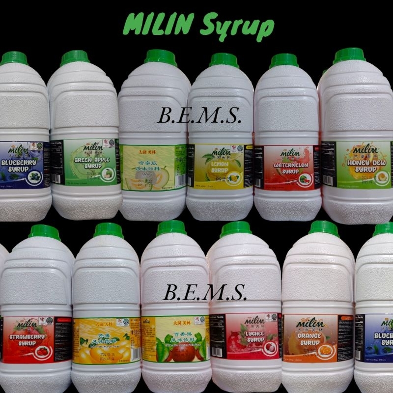 Milin Concentrated Fruit Flavored syrup for Fruit tea Milktea Juice 2 ...