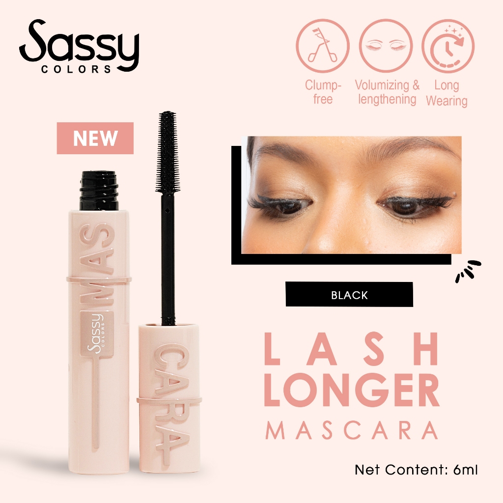 Sassy Colors Lash Longer Mascara (Water-proof, Smudge-proof, Long-wearing, Volumizing) | Shopee ...