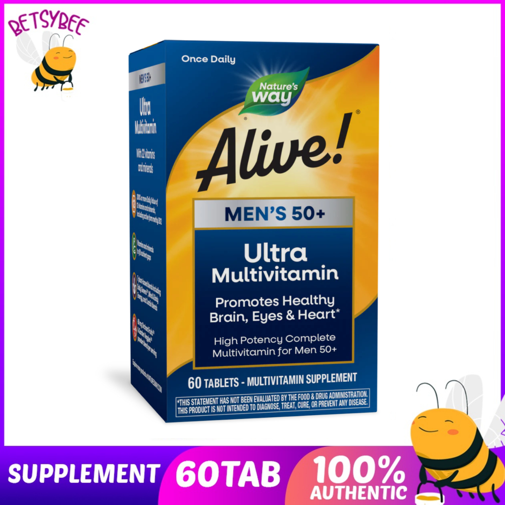 Nature's Way Alive! Ultra Potency MultiVitamin Once Daily Men's 50+ 60 ...