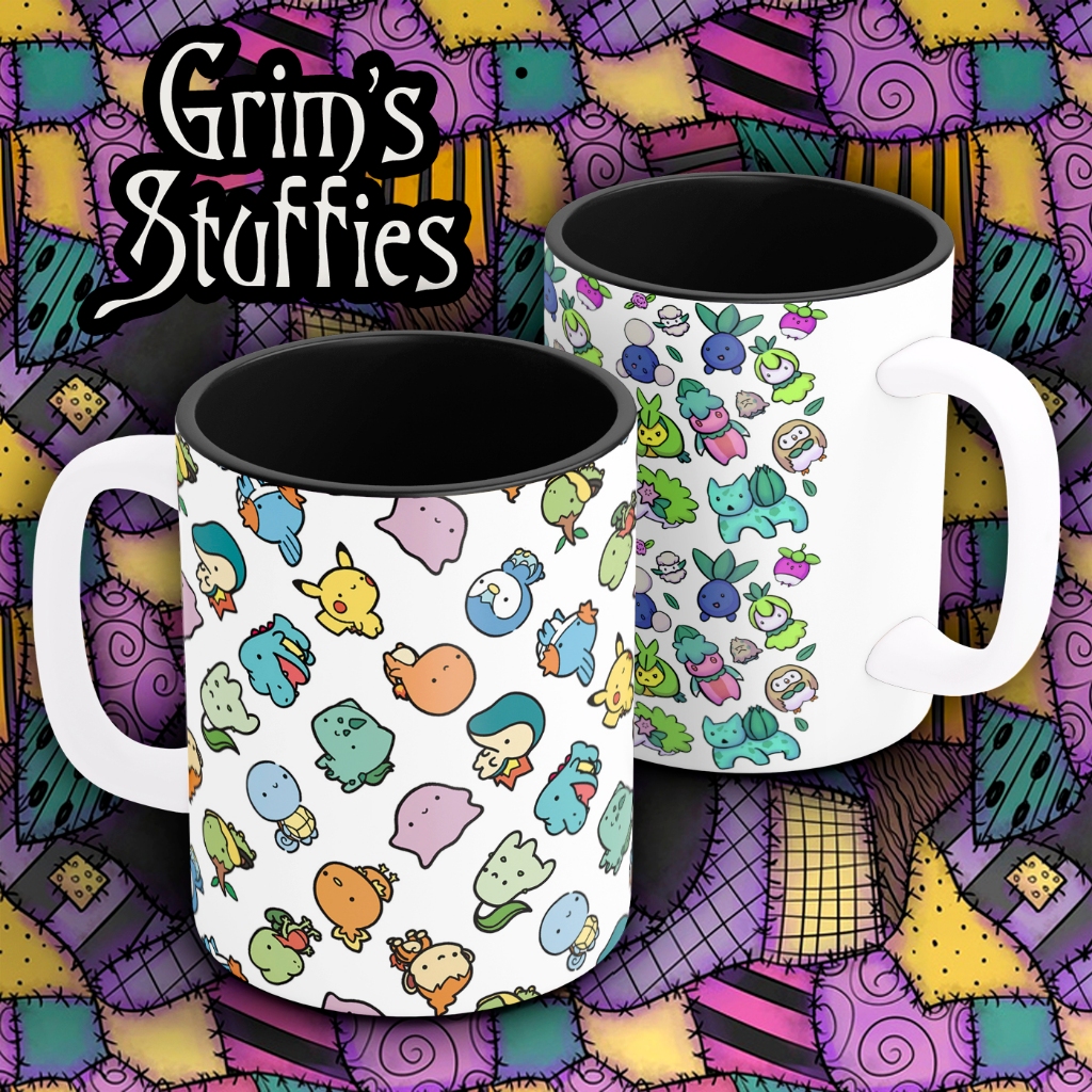 Pokemon Mug + Togepi, Pikachu, Charmander, Bulbasaur, Squirtle, Ditto ...