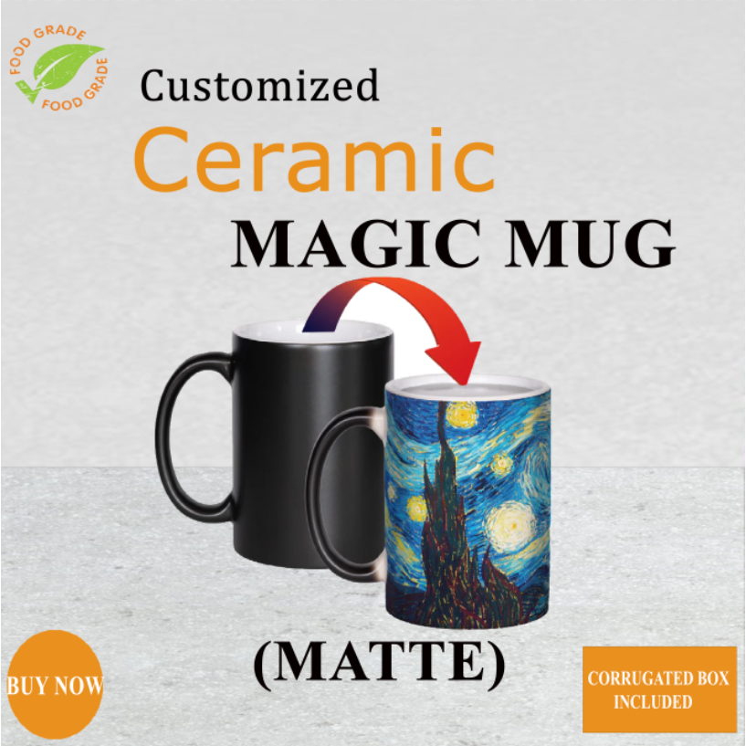 Magic Mug Matte Color Changing Mug With Personalized Customized Design ...