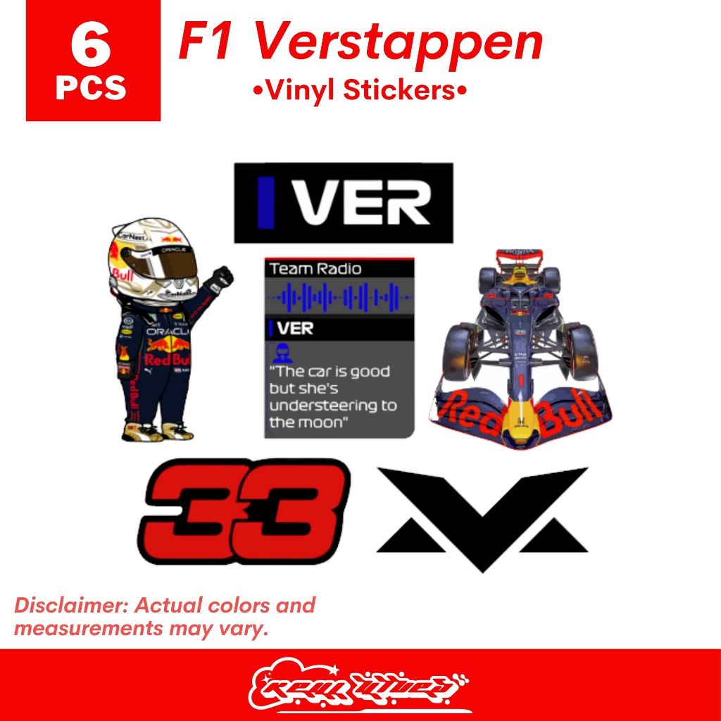 Max Verstappen Sticker Driver Racing Stickers Set | Shopee Philippines