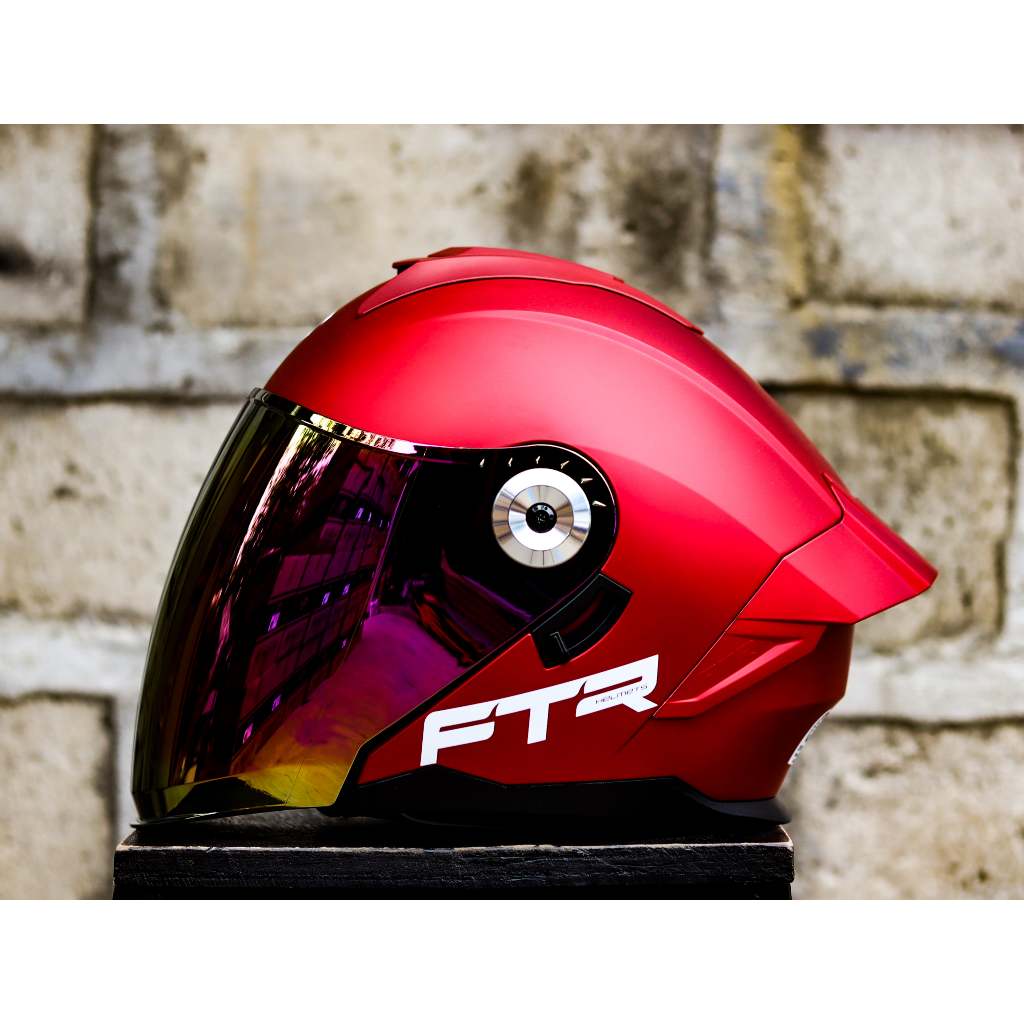 FTR HELMET N95 MATTE RED DUAL VISOR | Shopee Philippines