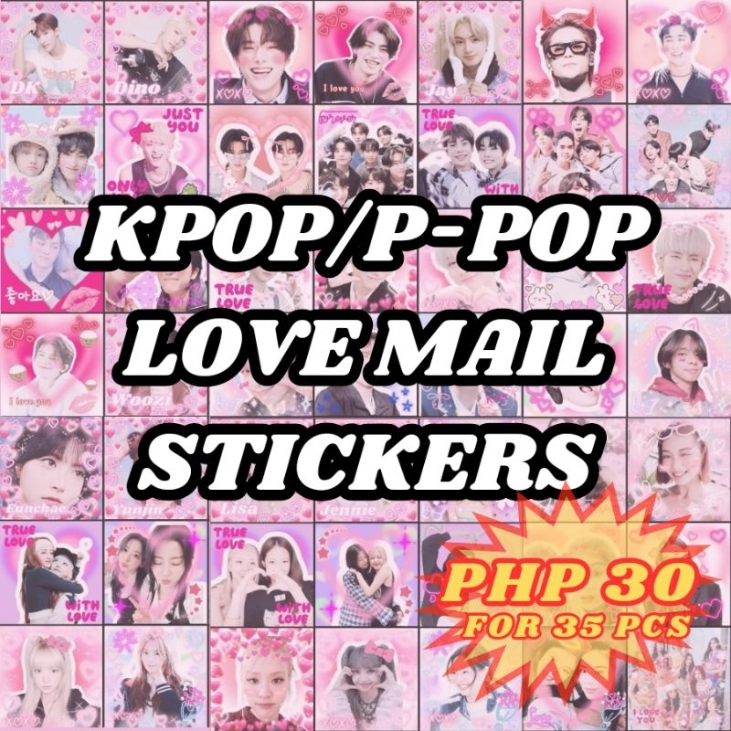 35 PCS KPOP AND PPOP LOVE MAIL STICKERS | Shopee Philippines