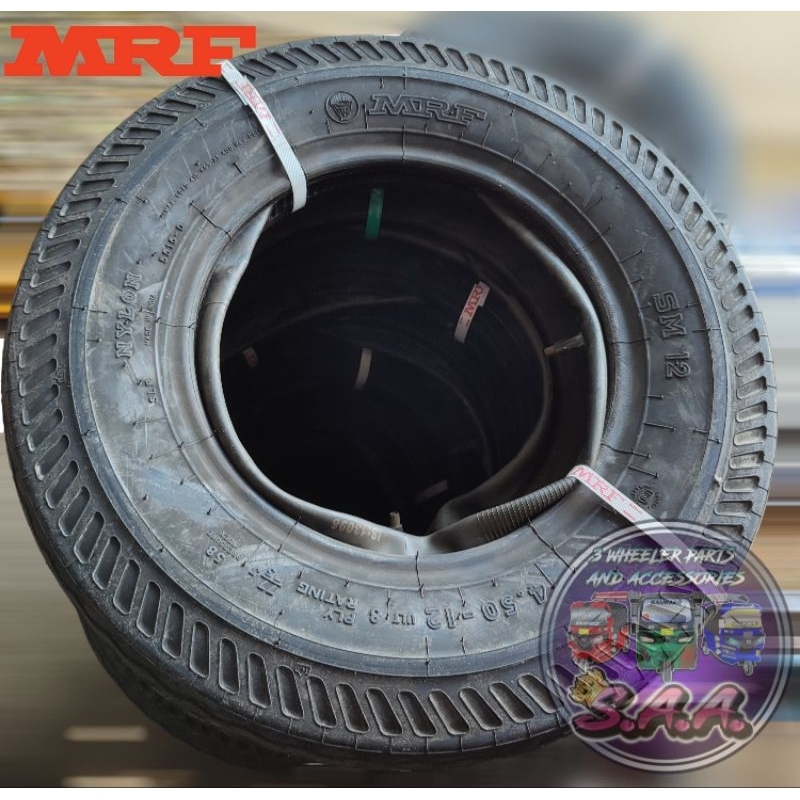 4.50-12 MRF SUPERMILER TIRE FOR RUSI CHARIOT E-TRIKE, RUSCO, CARUZA ...