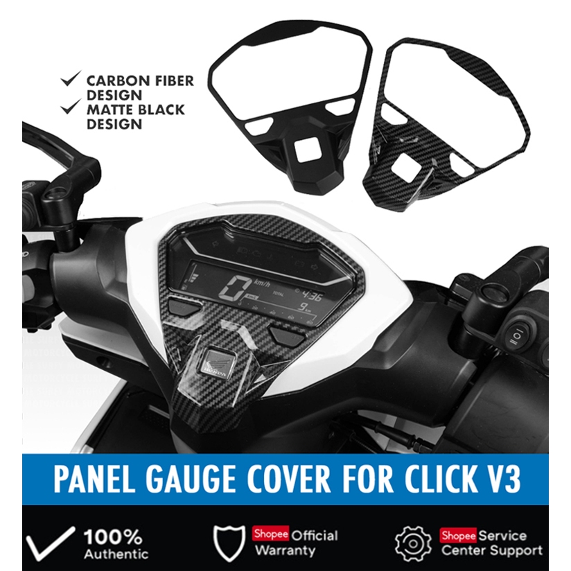 HONDA CLICK 125 v3 Panel Gauge Cover Fully Protector Garnish Carbon ...