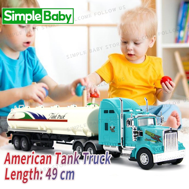 American Style Oil Tanker Toy Extended Version Transport Truck inertia ...