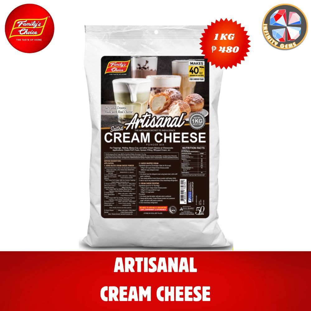 ARTISANAL CREAM CHEESE POWDER MIX 1 KG | Shopee Philippines