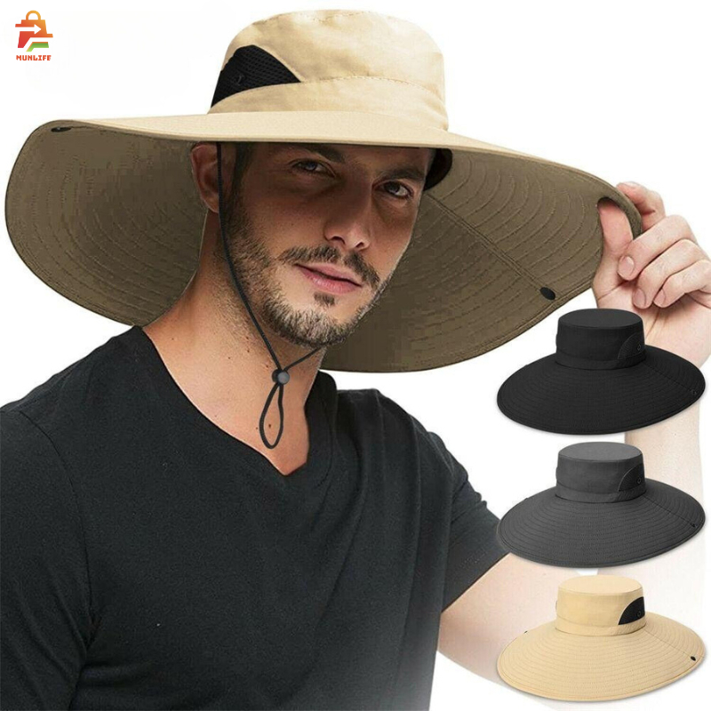 Men's Sun Hat Men's Wide Brim Hat Wide Brim Bucket Hat UV Sun ...