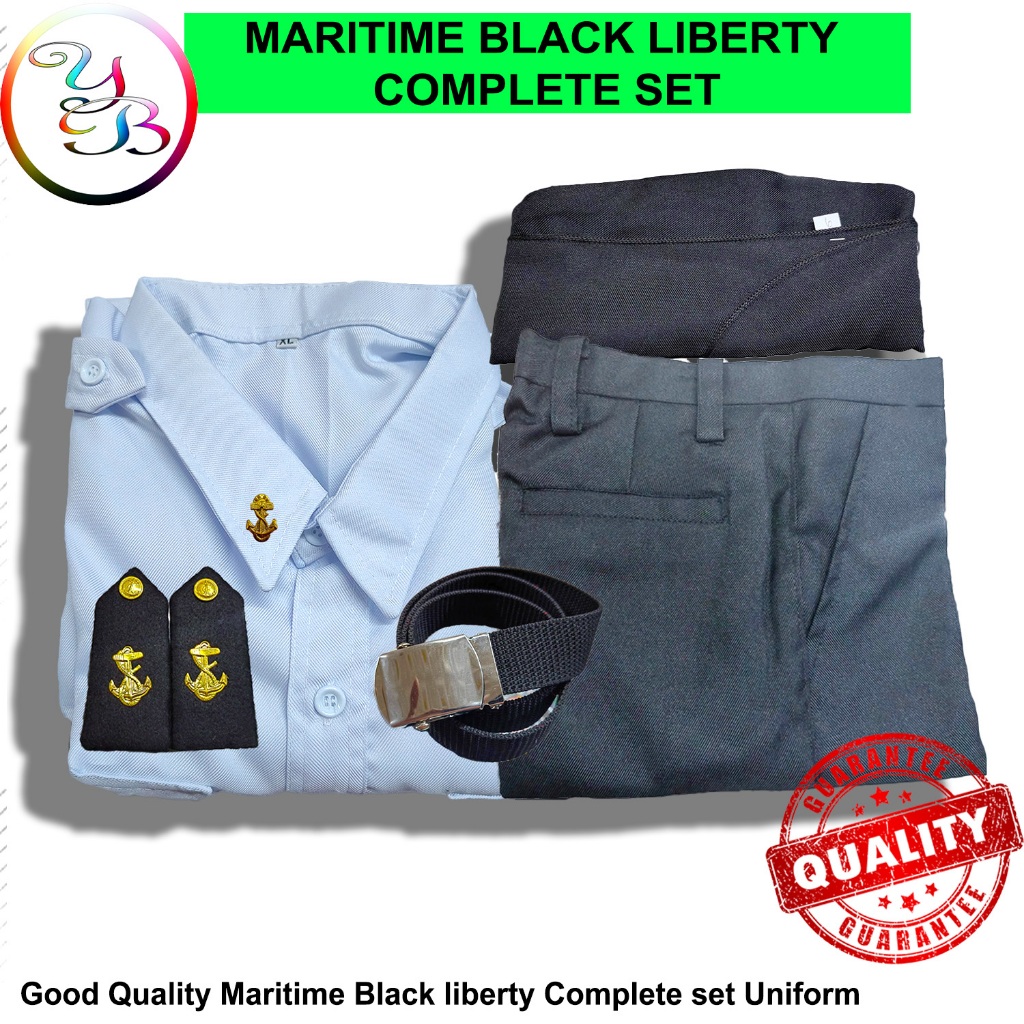 Maritime uniform black liberty complete set for marine / seaman ...