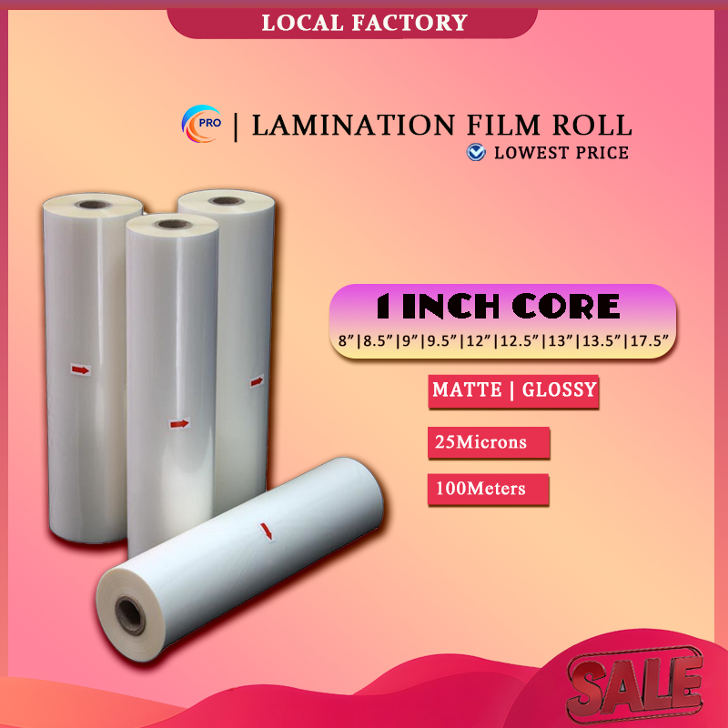 Lamination Film Roll -1 Inch Core 25 Microns (100 Meters) | Shopee ...