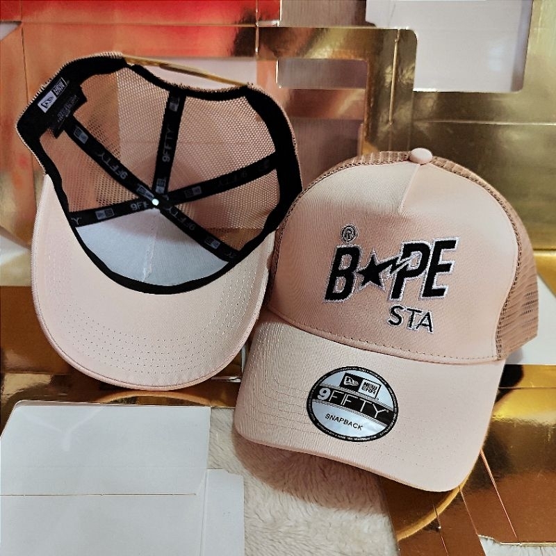Top Grade New Era trucker Bape Sta. A-frame curve/snapback caps ...