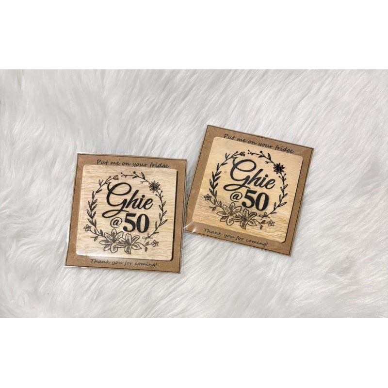 Personalized Wooden Ref Magnet 7cm x 7cm | Shopee Philippines