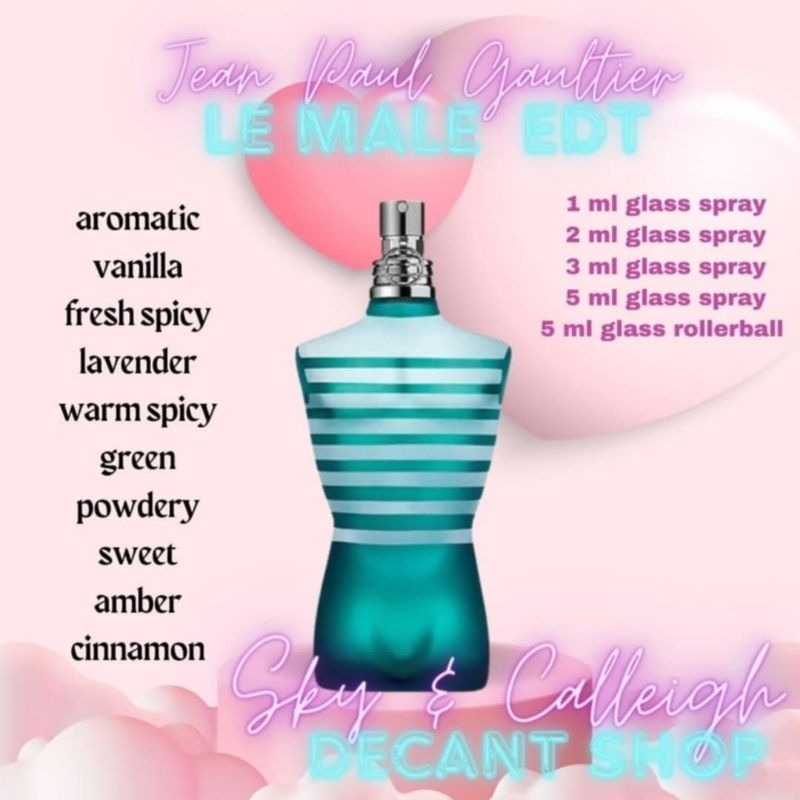 Decant or Takal Authentic Perfume Collection Jean Paul Gaultier Le Male ...