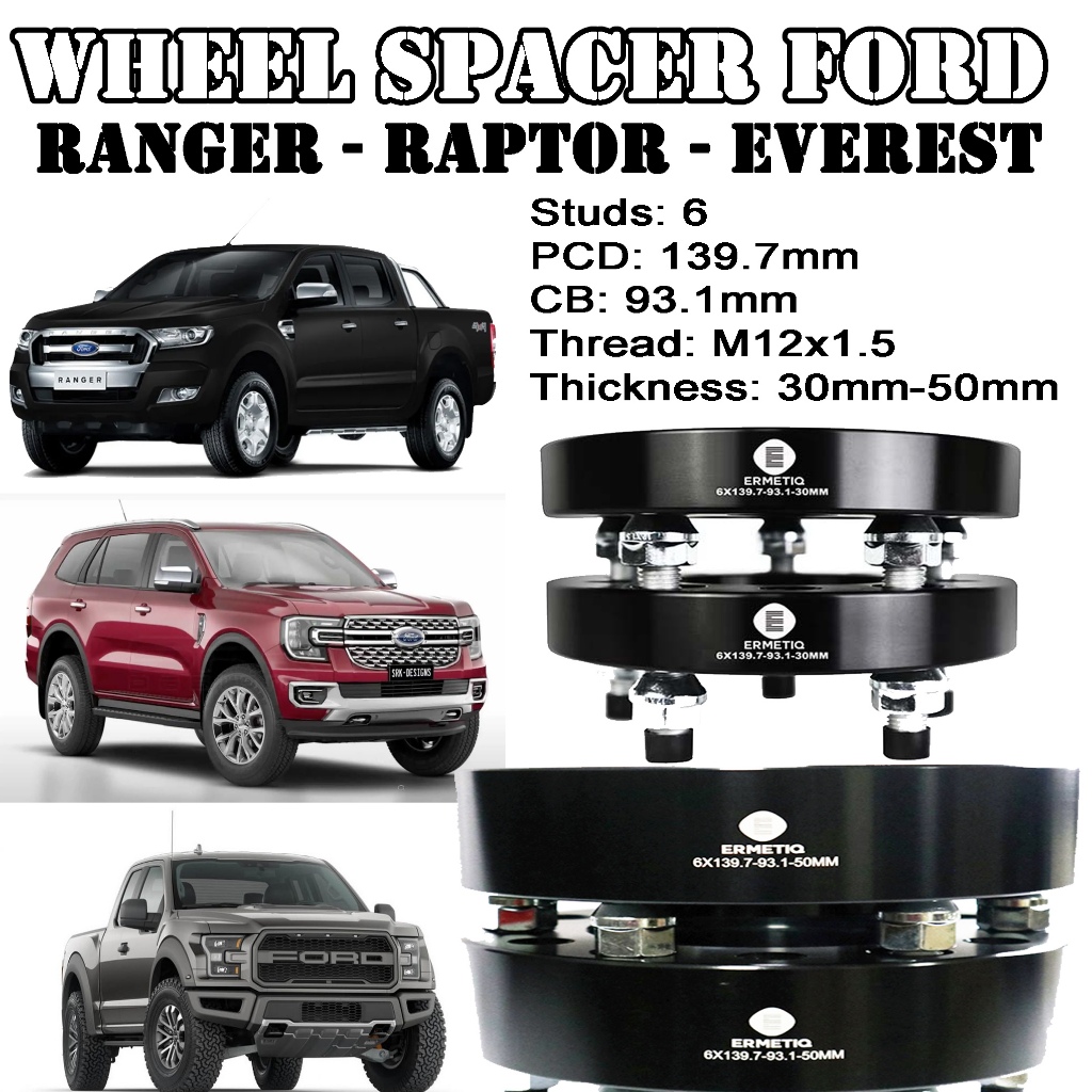 ERMETIQ WHEEL SPACER for FORD Ranger, Everest, Raptor All year Model ...