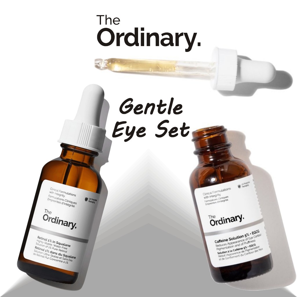 The Ordinary Eye Set Caffeine Solution 5%+ EGCG Eye Serum Retinol 1% ...