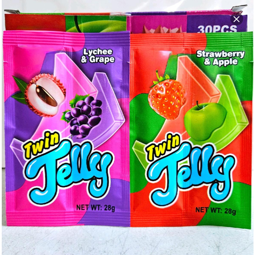 Twin Jelly Double Fruit Flavor Jelly Strips Candy 30pcs | Shopee ...