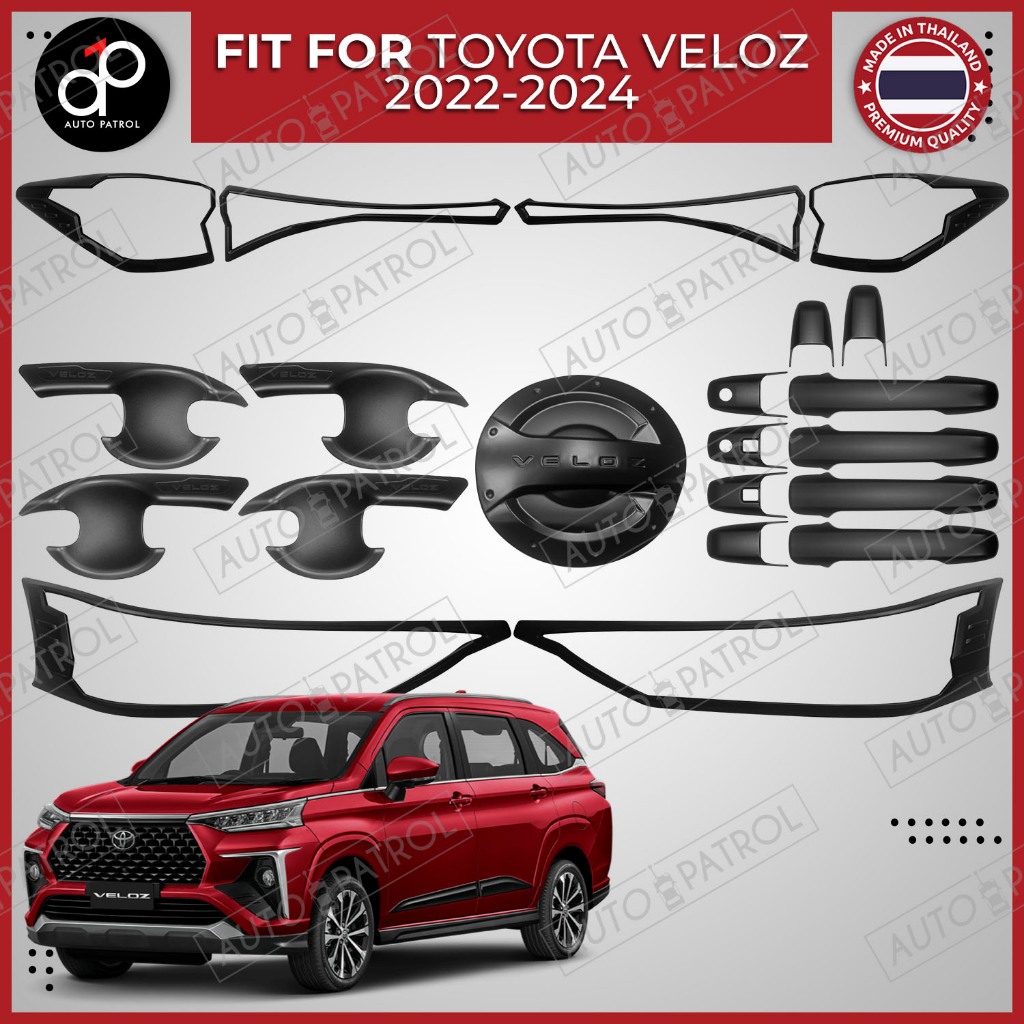 Toyota Veloz 2022-2024 Combo Set Garnish Matte black | Shopee Philippines
