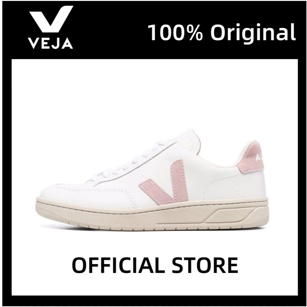 【100% ORIGINAL】Veja Recife Leather Low Top White Pink Sneakers Laces ...