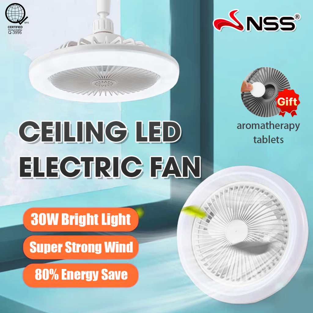 NSS 2 IN 1 Celing Fan with Light E27 Adjustble Light 30W LED Ceiling ...