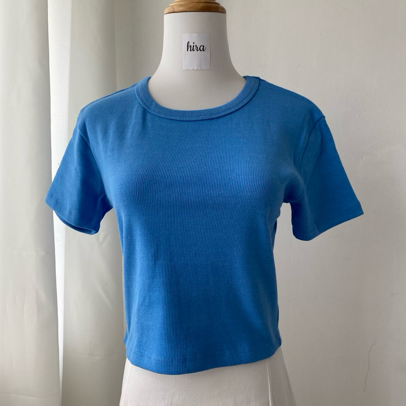 Hira• Basic Ribbed Croptop — Cotton Ribbed Top | Shopee Philippines