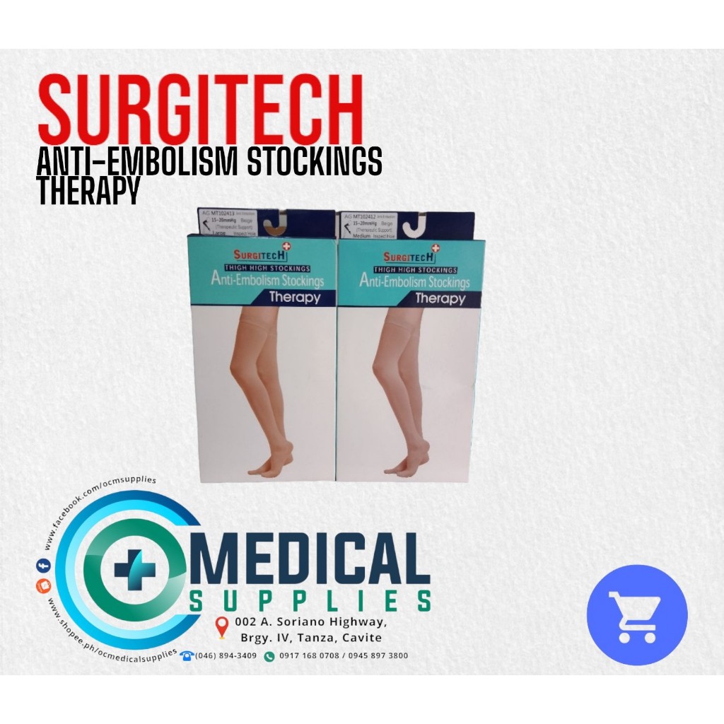 SURGITECH, Thigh High Stockings/ Anti-Embolism Stockings (Therapy ...