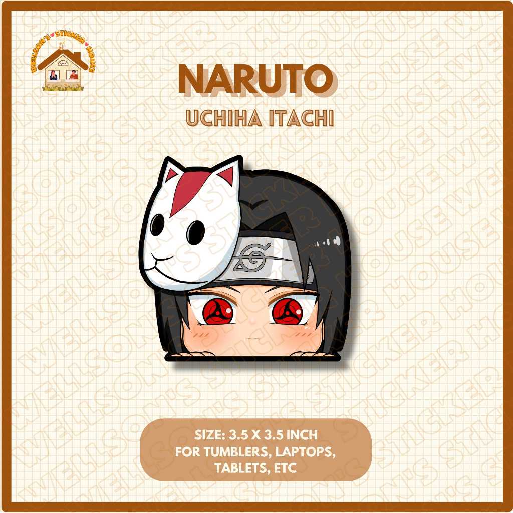 Anime Naruto - UCHIHA ITACHI Vinyl Waterproof Matte Peeker Sticker ...
