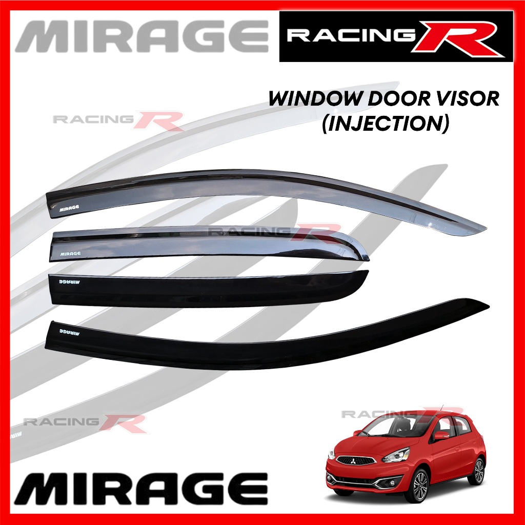 Mirage Hatchback 2016 to 2025 OEM/INJECTION Window Door Visor Black ...