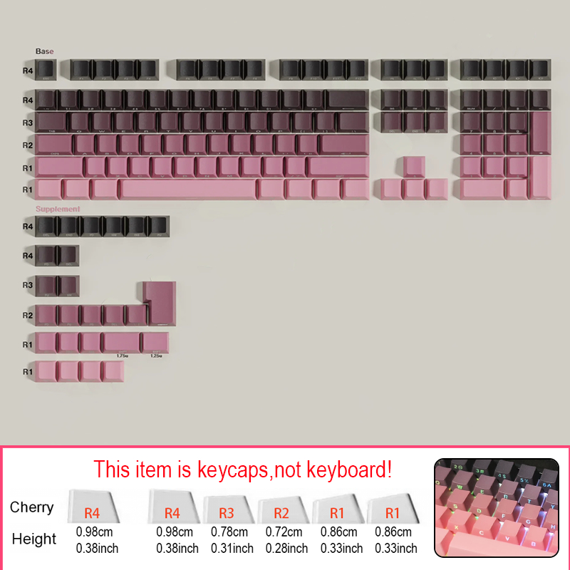Pudding Keycaps 129keys Backlit Keycap OEM Profile PBT Material for ...
