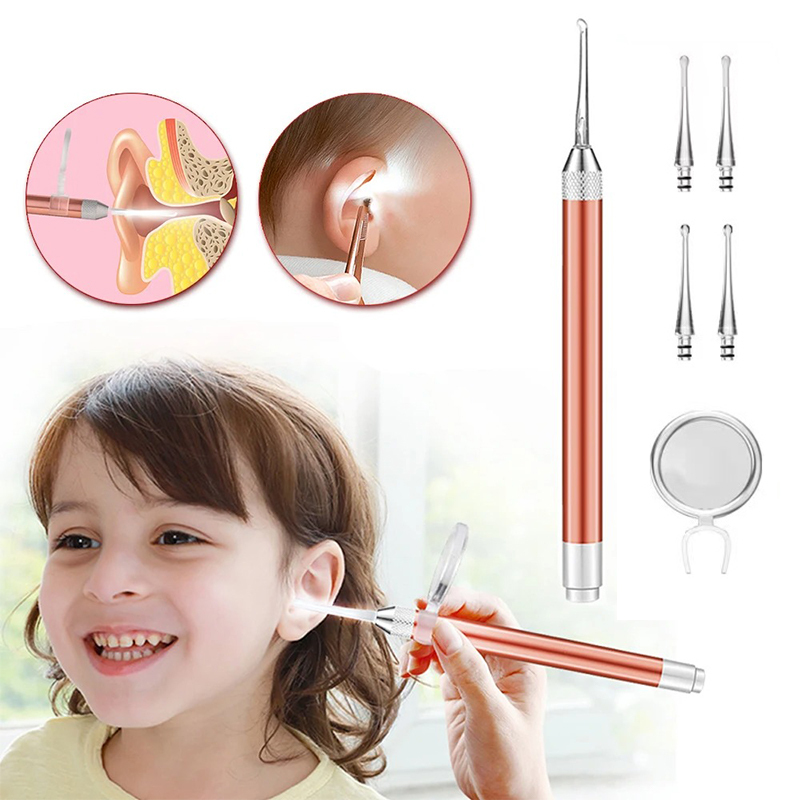 Ear Cleaner LED Flashlight Baby Picker Ear Cleaning Tools With Soft ...
