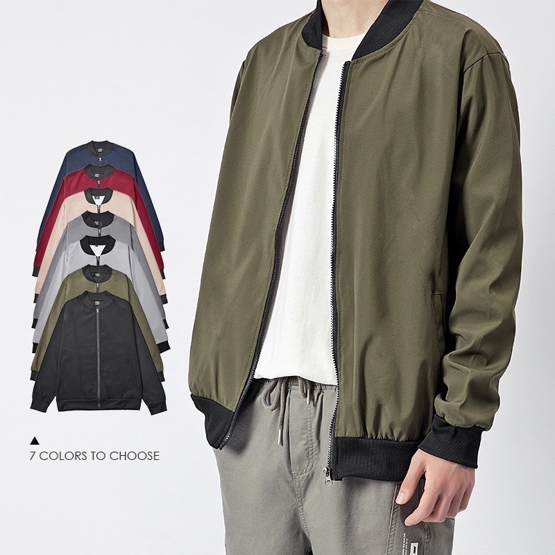 Cod Korean Style Bomber Jacket | Shopee Philippines