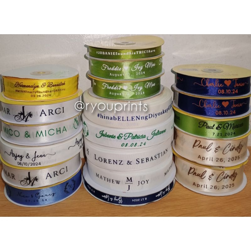 CUSTOMIZED RIBBONS 50 YARDS PER ROLL// FOR BUSINESS AND EVENTSS ...