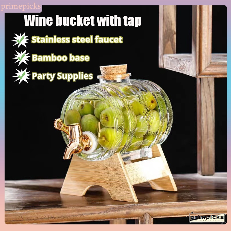 Glass Jar With Faucet Party Jar Juice Container Palamig Cocktail ...