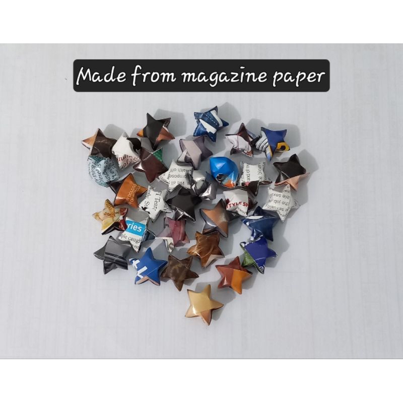 Lucky paper stars (magazine paper) 30 pcs. per pack | Shopee Philippines