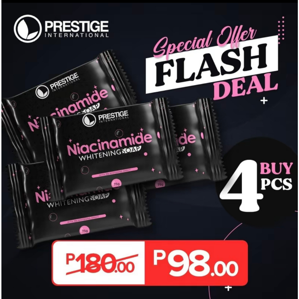 PRESTIGE NIACINAMIDE 10x WHITENING SOAP ACNE&OILY SKIN,DRY SKIN,DARK ...