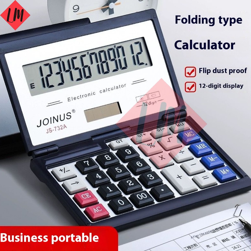 Folding flip calculator solar calculator large screen financial office ...