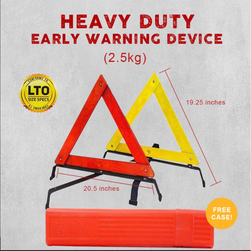 Early Warning Device- HEAVY DUTY -LTO standard | Shopee Philippines
