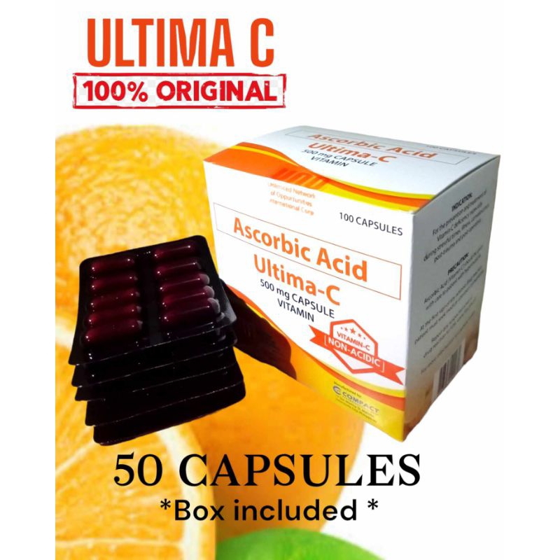 ULTIMA C (50 CAPSULES-5 PADS) NEW PACKAGING NON ACIDIC | Shopee Philippines