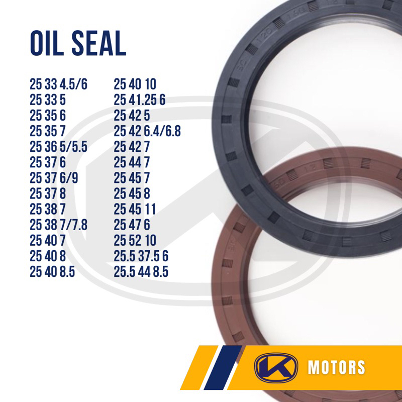 OIL SEAL INNER DIAMETER 25 OILSEAL | Shopee Philippines