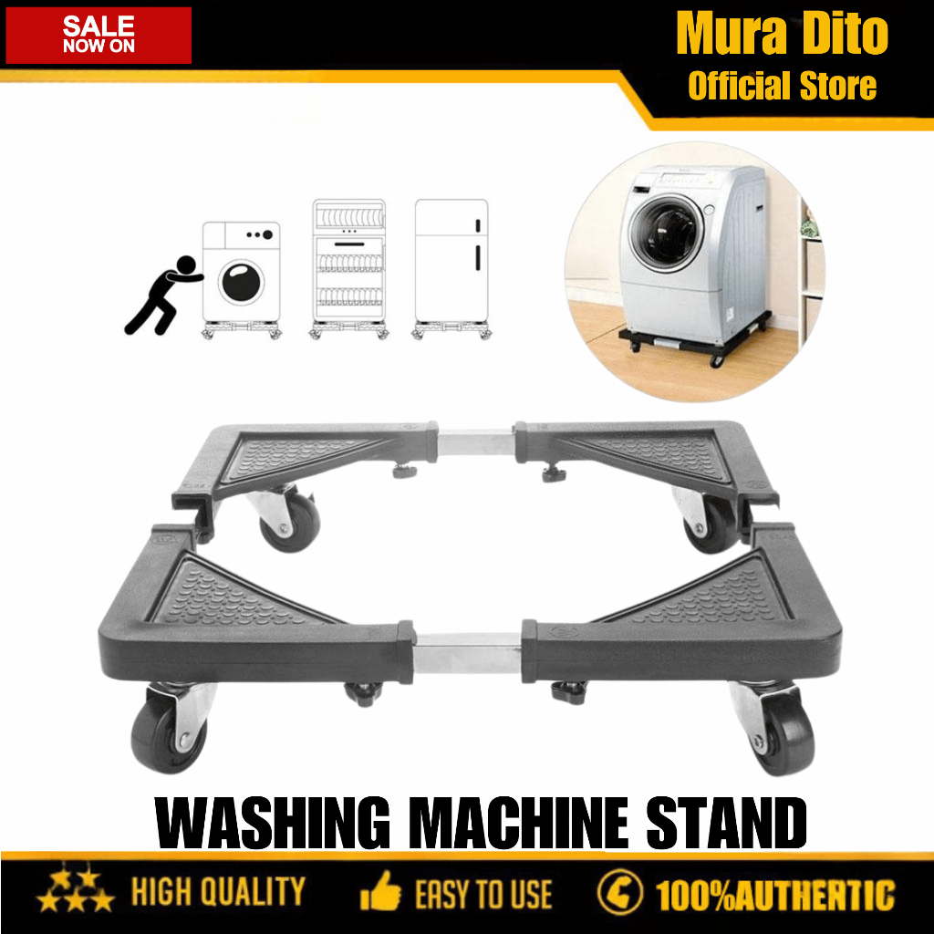 Ergonomic Washing Machine Stand with Wheels - Home Appliances Movable ...