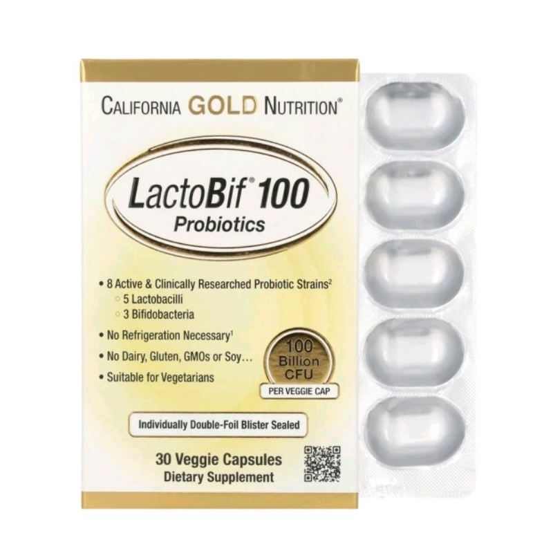 LactoBif® 100 Probiotics, 100 Billion CFU, 30 Veggie Capsules by ...