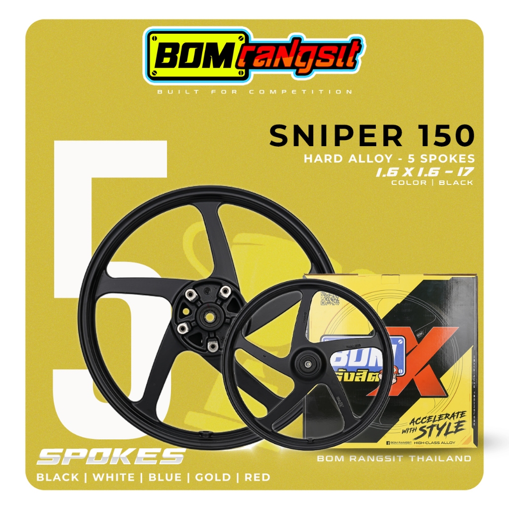 Bom Rangsit BomX Orion Hard Alloy Mags Sniper 150/155/Aerox V1/V2/Click ...