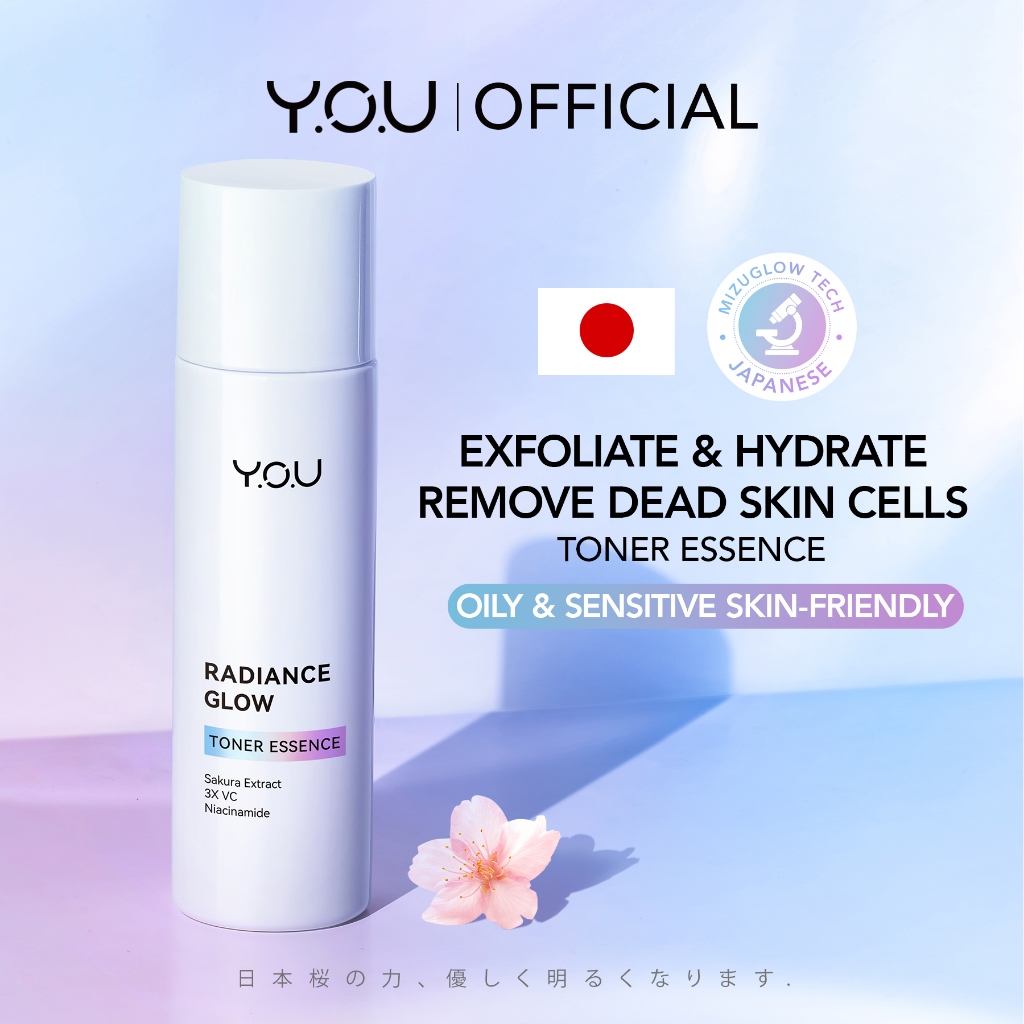 Y.O.U Radiance Glow Toner Essence | Sakura Extract Vitamin C | Hydrates ...