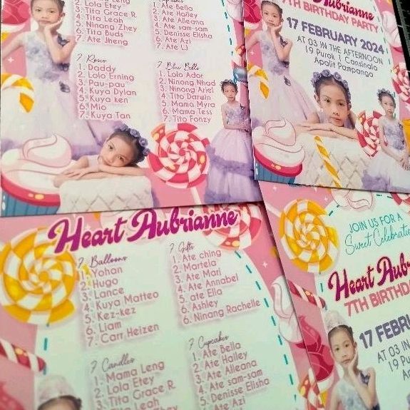 7th Birthday Invitation 2 pages with 7 traditions and free envelope ...