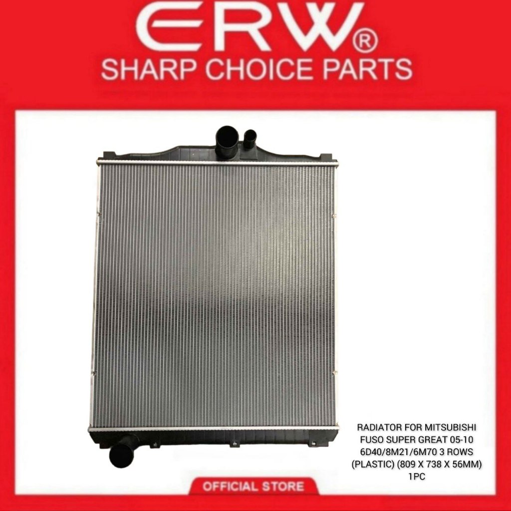 RADIATOR FOR MITSUBISHI FUSO SUPER GREAT 05-10 6D40/8M21/6M70 3 ROWS PLASTIC ( ME-293118 ...